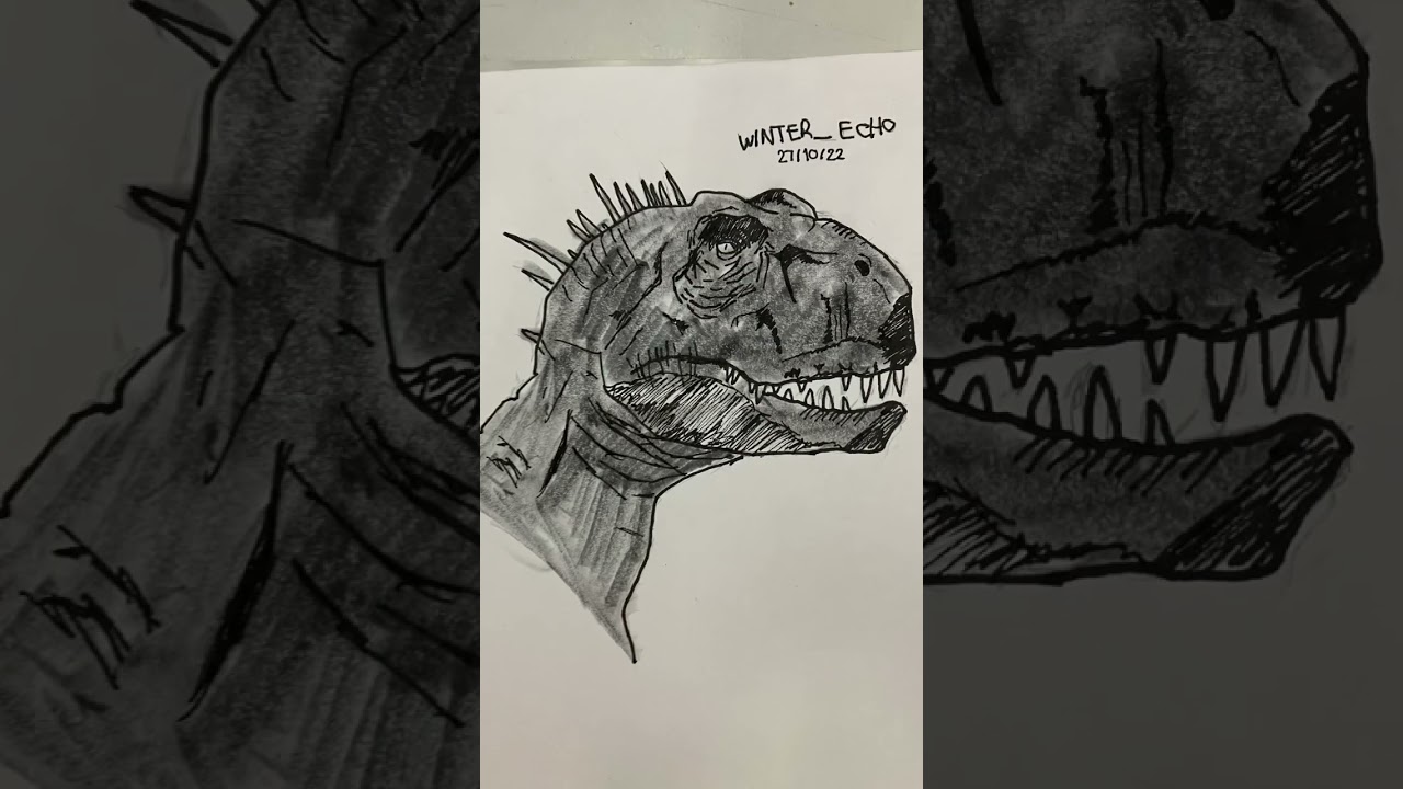 27/10/22 Drawing  Scorpios rex from Jurassic World : Camp Cretaceous #jurrassicworld #scorpiosrex