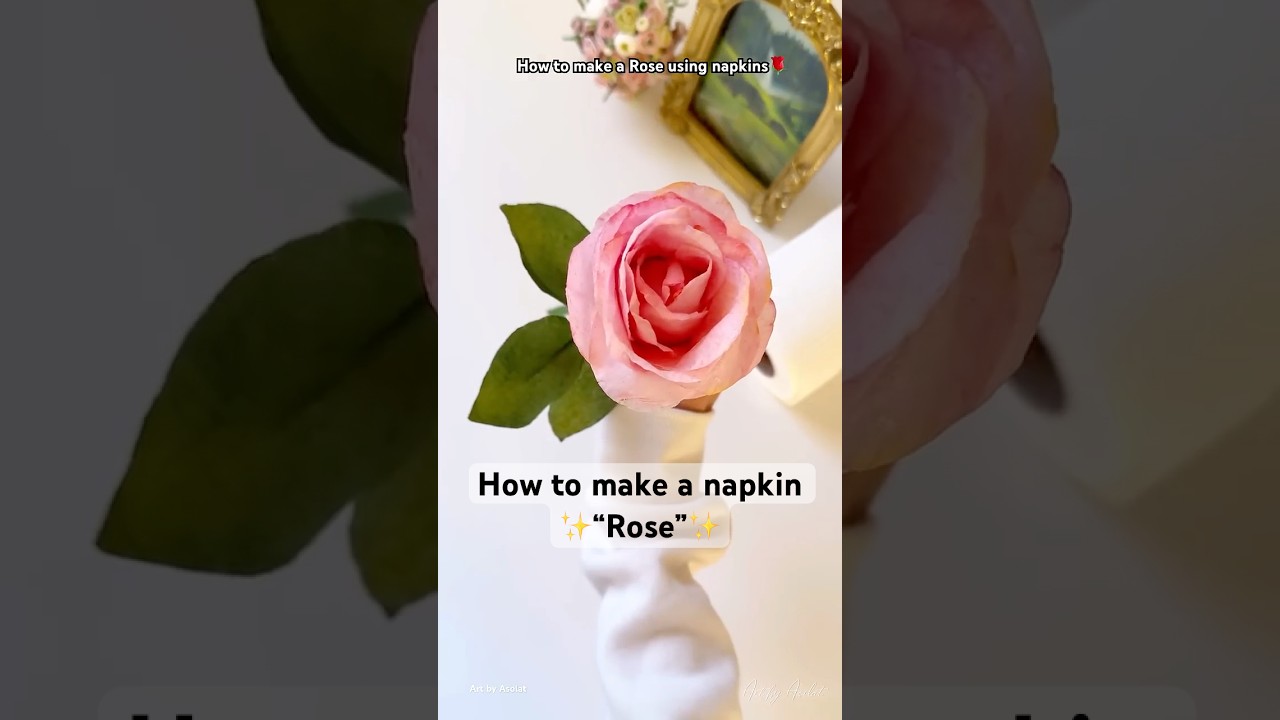 DIY paper towel Rose | How to make a pink rose