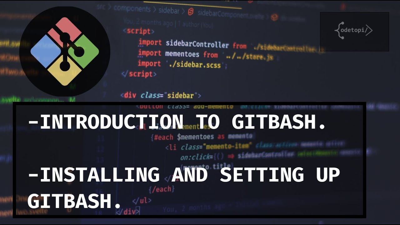 Introduction to gitbash | Installing and Setting up #01