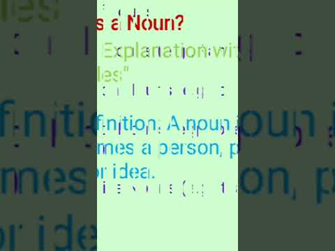 📘 “What is a Noun? | Learn English Grammar in 1 Minute”