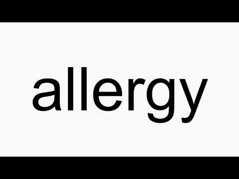 How to pronounce allergy