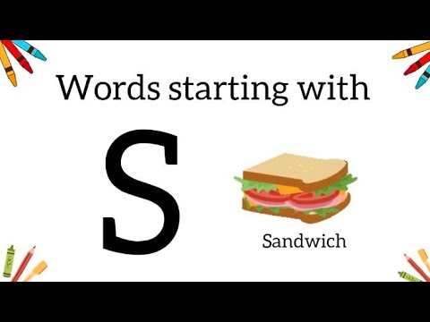 Words starting with letter S/words that start with Letter S for kindergarten/S Vocabulary for kids