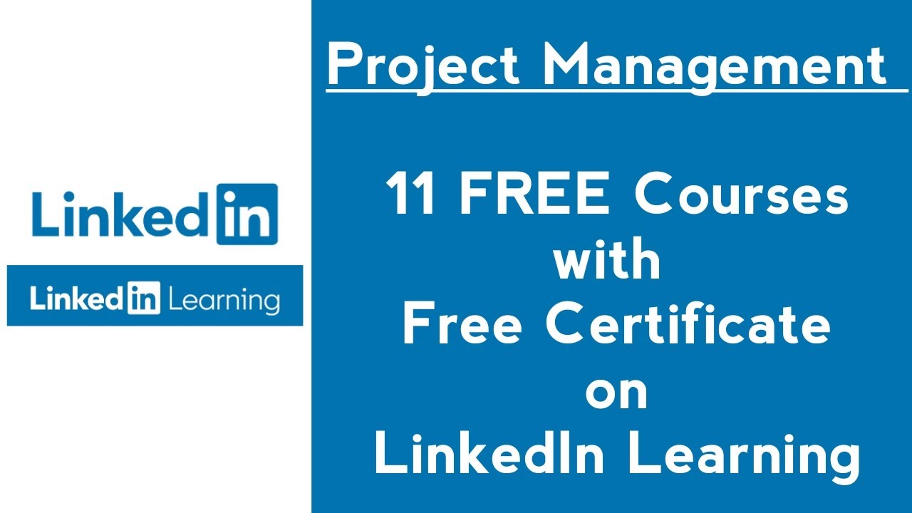 Project Management Free LinkedIn Learning Courses with Certificate | LinkedIn Learning | Lynda