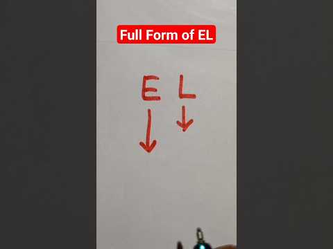 Full Form of EL #shorts #uniqueknowledge #shortsviral #fullform #commonabbreviations