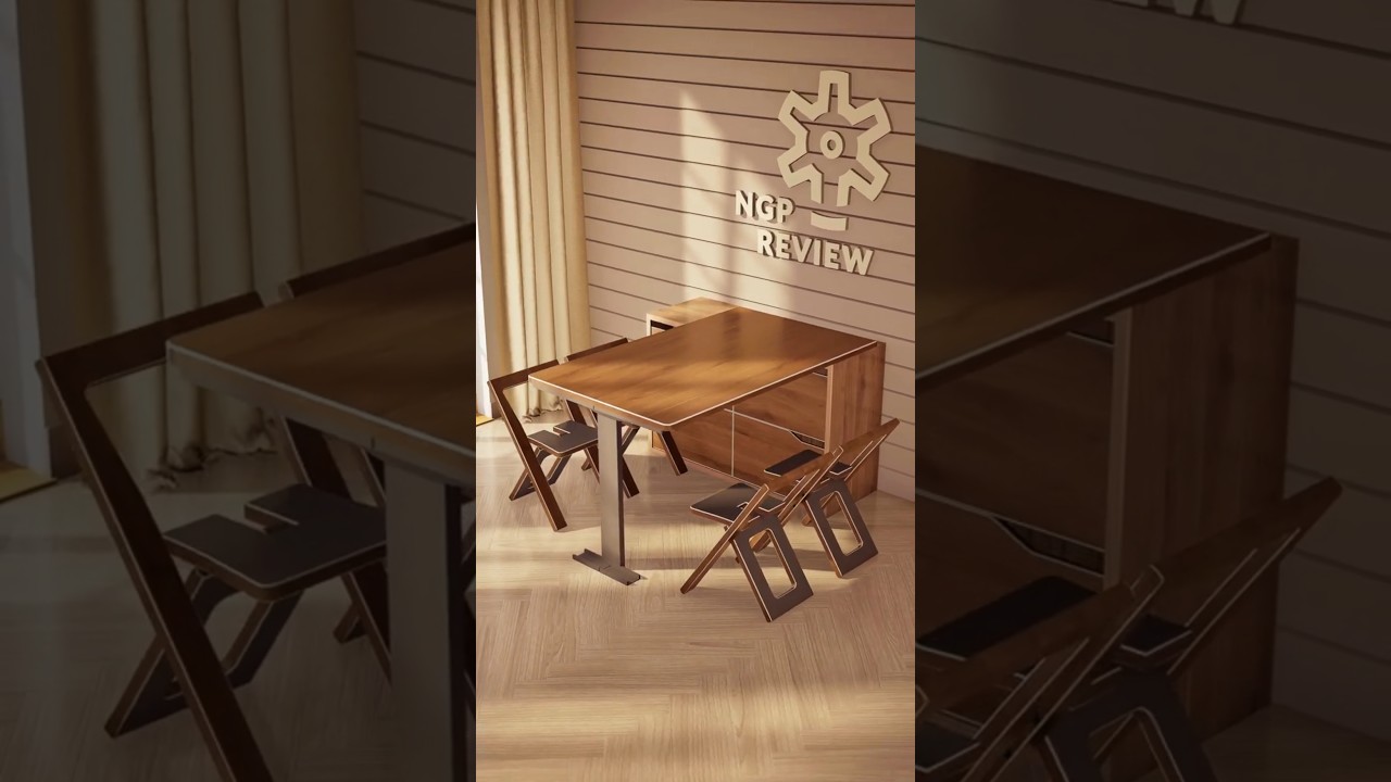 This Cabinet Turns Into a Full Dining Table! Solid Wood Furniture Design