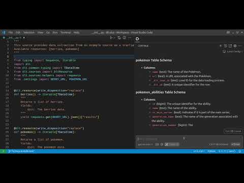 Demo of how to debug a dlt pipeline with the dlt Assistant built on Continue
