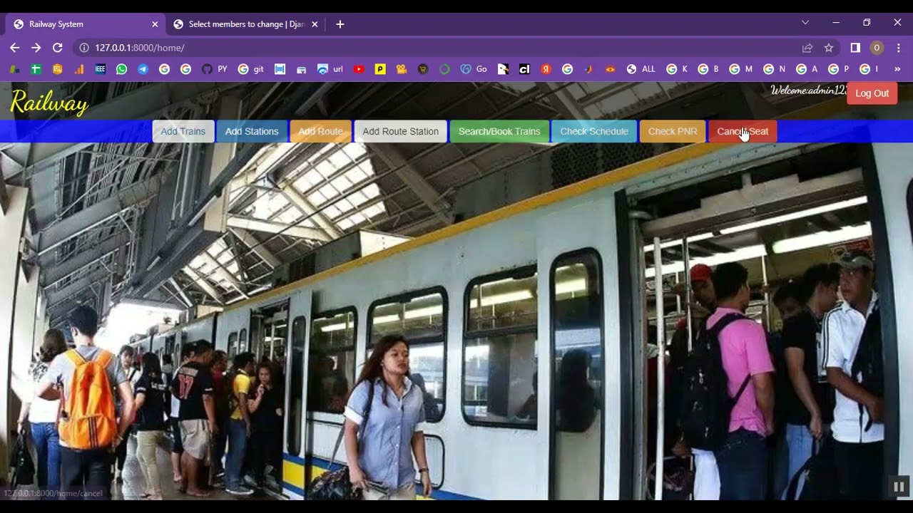 Railway System in Python Django