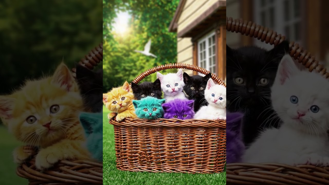 Gatitos de colores.  Revoluciona el Arte Digital. #gatitos #animation #colores #animalitos