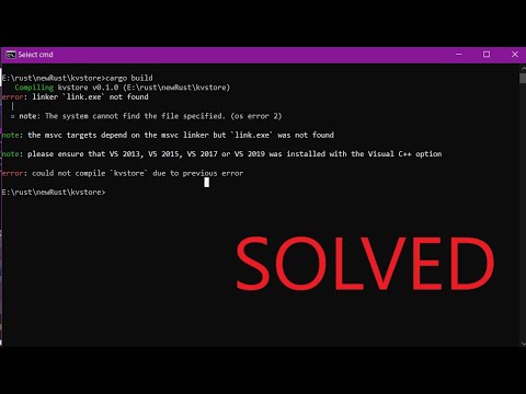 Rust error: linker 'link.exe' not found FIXED