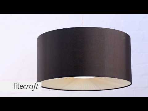 Large Ribbon Ceiling Light Shade - Black | Litecraft - Lighting Your Home