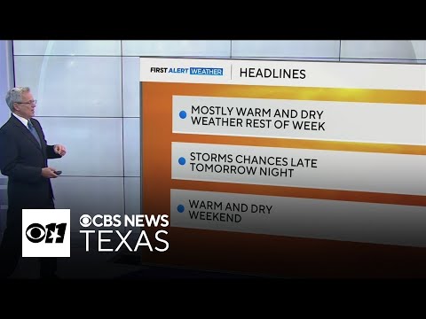 Mostly warm and dry weather for North Texas the rest of the week