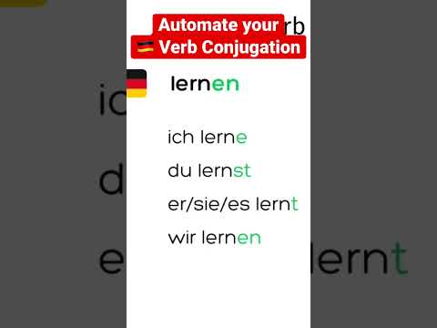 Learn smart, not hard! Memorize verb conjugation effortless #german #germanforbeginners