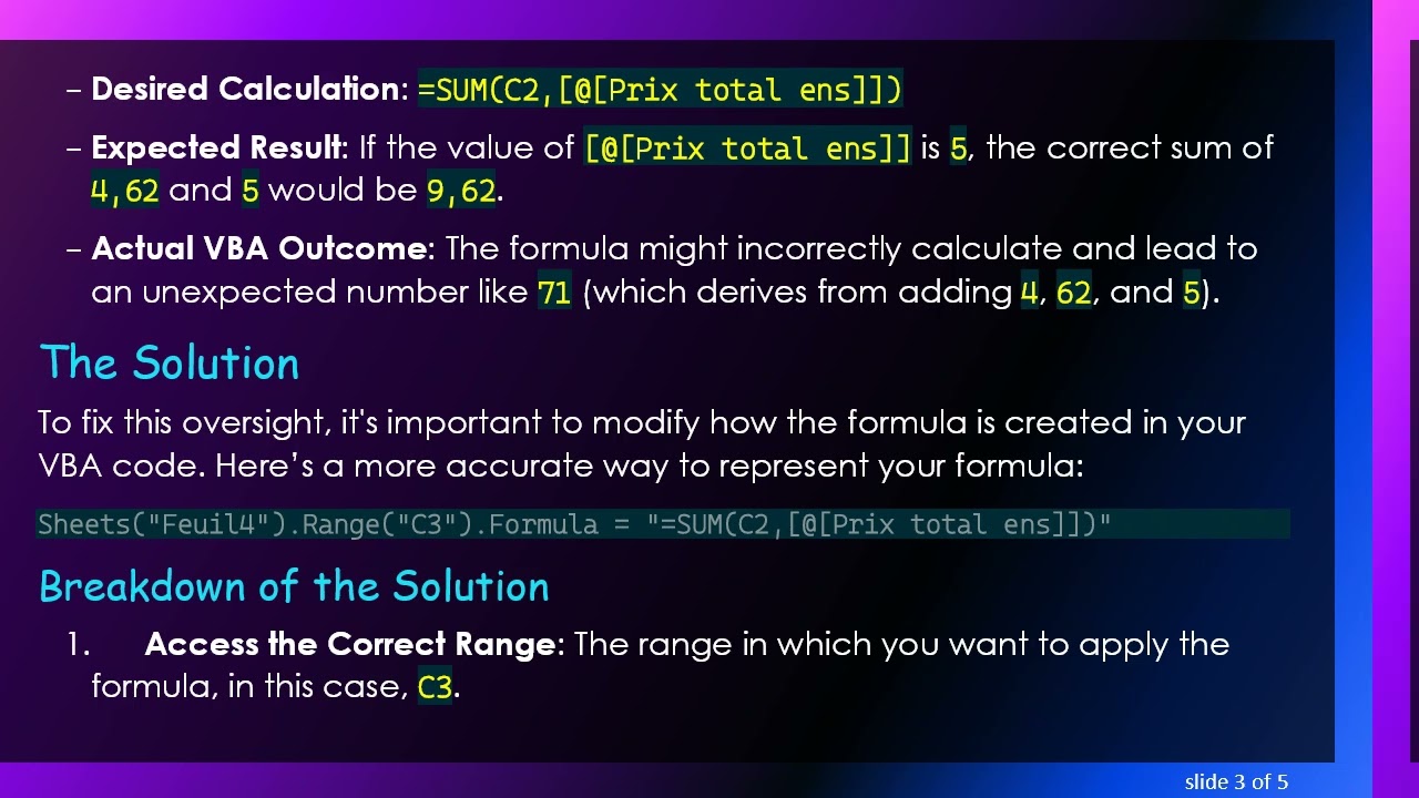 How to Convert a Decimal Number to Formula Separator in VBA
