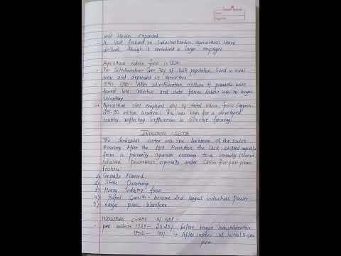ECONOMIC DEVELOPMENT OF USSR|ECONOMICS|#ussr #handwrittennotes #economics #russia #upsc