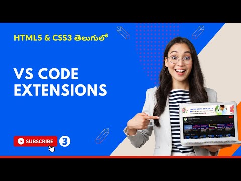HTML5 & CSS3 Course[4K] - 3 | Visual Studio Code Extensions | తెలుగులో | For Web Development