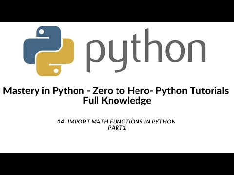 04 Import Math Functions in Python Part1