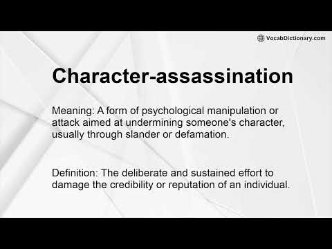 Character-assassination Meaning