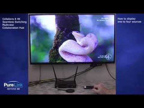 PureLink's Collabora 8 4K Collaboration Hub: How to Display and Switch between 4 sources V1