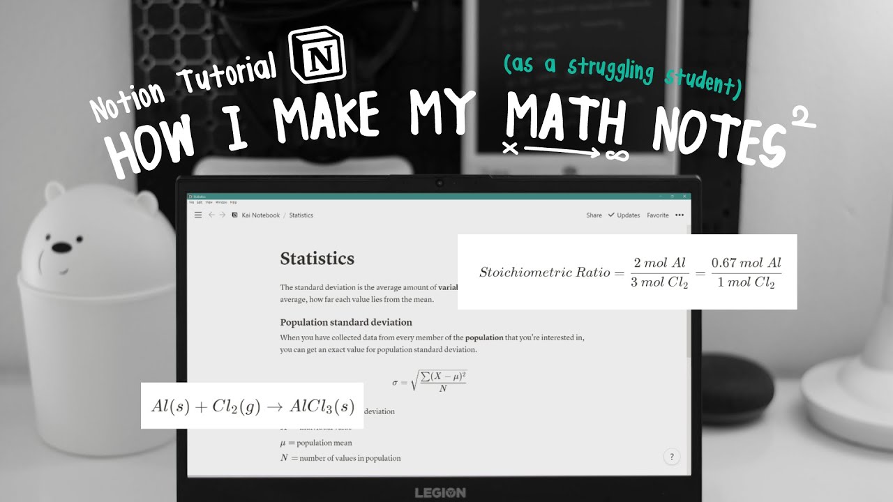 notion tutorial | how to create beautiful math notes in notion