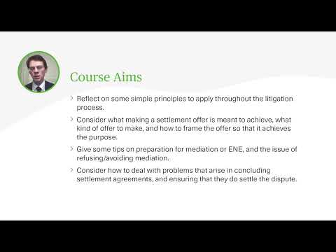 Settlement Success - A How to Guide on Resolving Disputes - Webinar