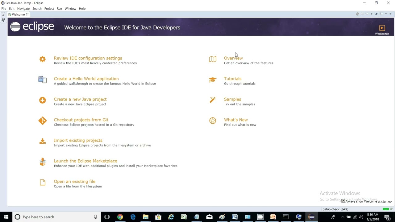 Part3- Eclipse IDE Setup, Create First Java Project & Create -Run First Program
