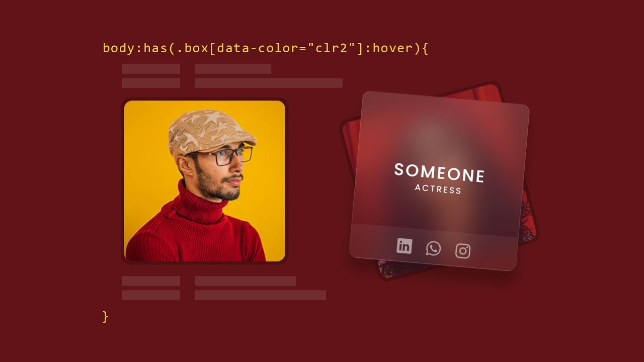 CSS :has() Selector | Glassmorphism Card Hover Effects