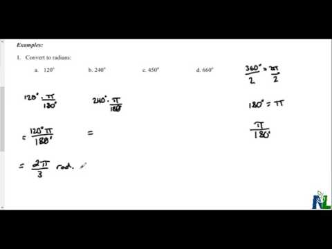 Degrees to radians