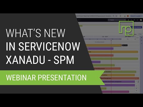 What's New in ServiceNow Xanadu - Strategic Portfolio Management (SPM)