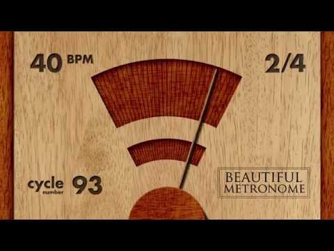 40 BPM 2/4 Wood Metronome HD