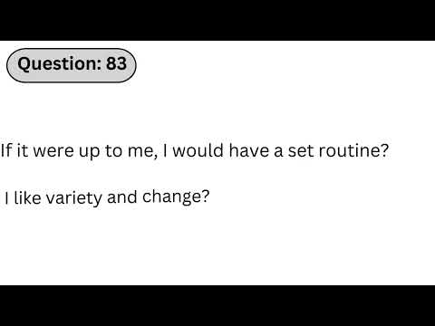 USPS 476 Mail Processor | Q83: If it were up to me, I would have a set routine? I like variety