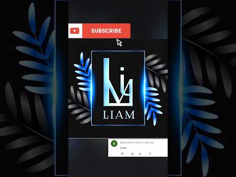 LIAM name logo❤💯comment your name #shorts #logo #namelogodesign