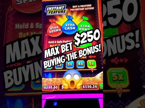 MAX BET $250 BONUS BUY ON LOUIE'S GOLD EXTRA CASH #casino #slots #gambling #shortsfeed