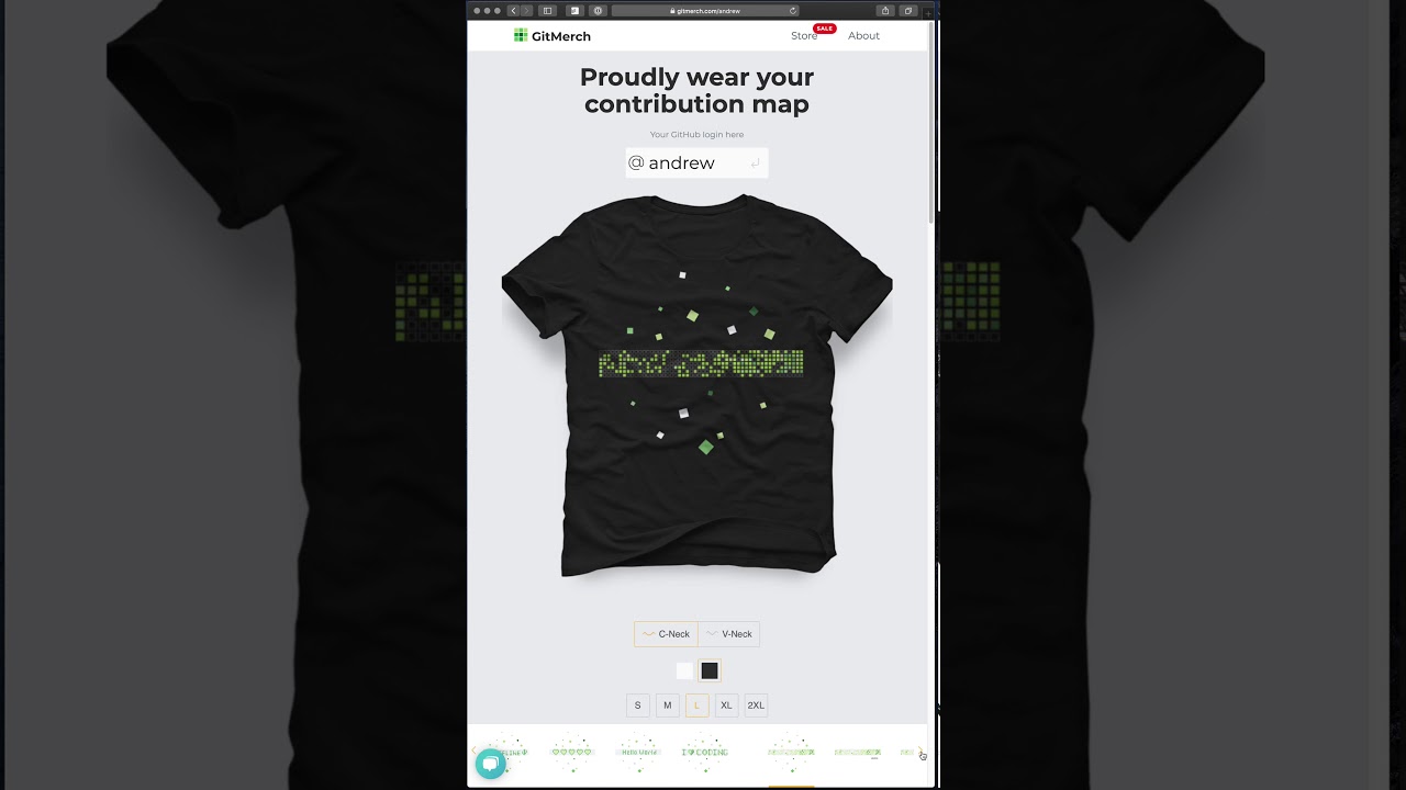 GitHub style T-shirt on GitMerch.com