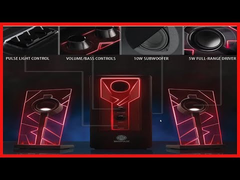 Great product - GOgroove BassPULSE 2.1 Computer Speakers with Red LED Glow Lights and Powered Subwo