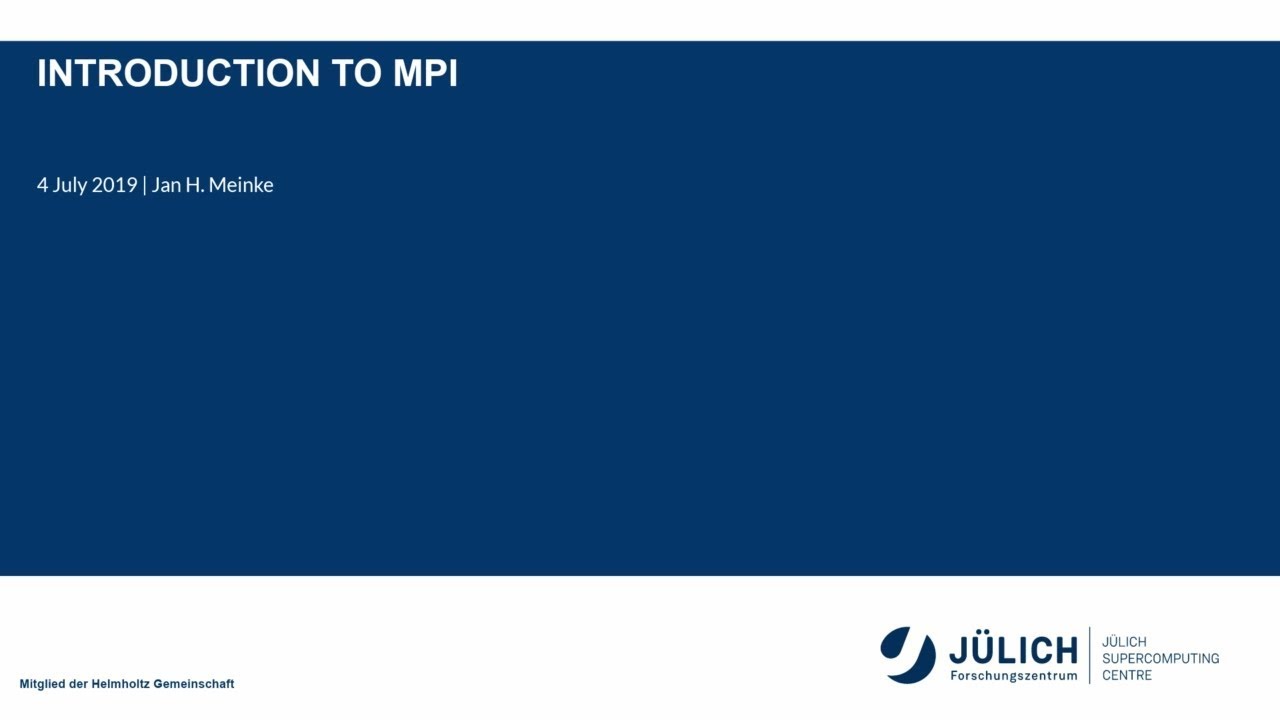 High-Performance Computing with Python: Introduction to MPI