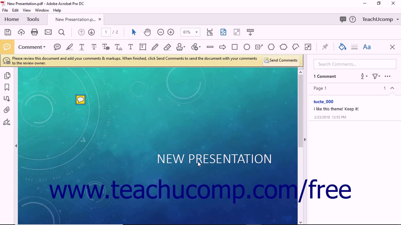 Acrobat Pro DC Tutorial Reviewing Documents - Adobe Acrobat Pro DC Training Tutorial Course