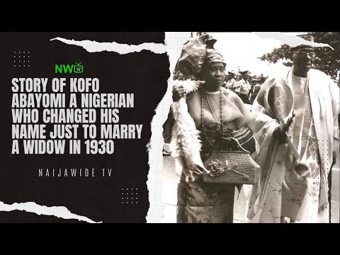 Story of Kofo Abayomi A Nigerian Who Changed His Name Just To Marry A Widow In 1930