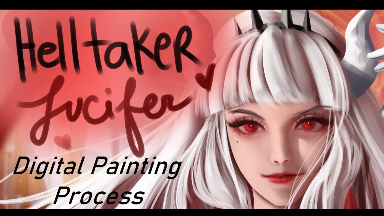 Helltaker Lucifer Digital Painting Process