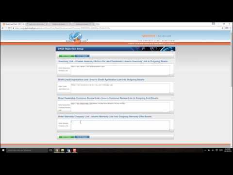 Dealer Lead Track - Setup eMail Hyperlinks
