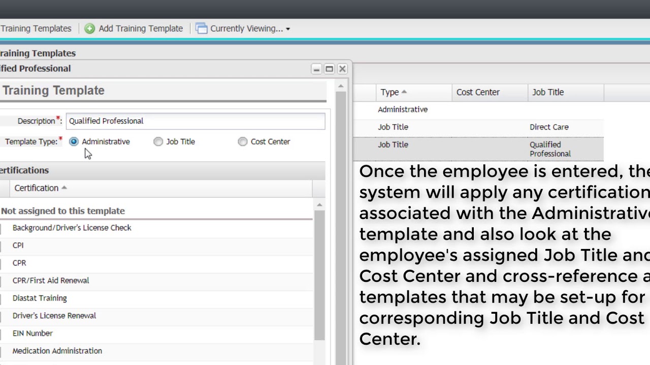 Employees: Certification Templates