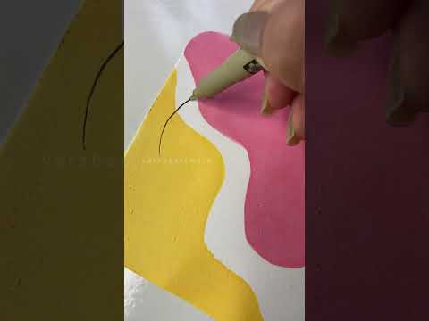 Doms Pastel brush pen / boho art / jellyfish 🪼/doodles/ abstract ep.158 #shorts