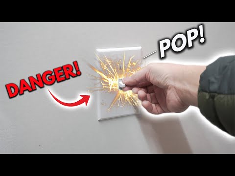 Why Does A Light Switch SPARK, POP And BUZZ When Switched ON Or OFF? How To Fix It! DIY