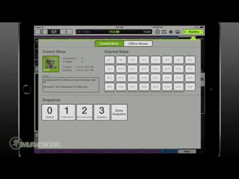 Mackie DL Series - Using shows and snapshots