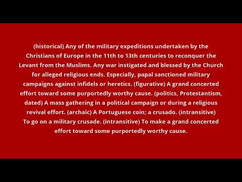 what is the meaning of crusade