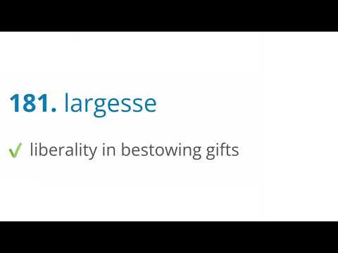 Largesse meaning sentence and pronunciation