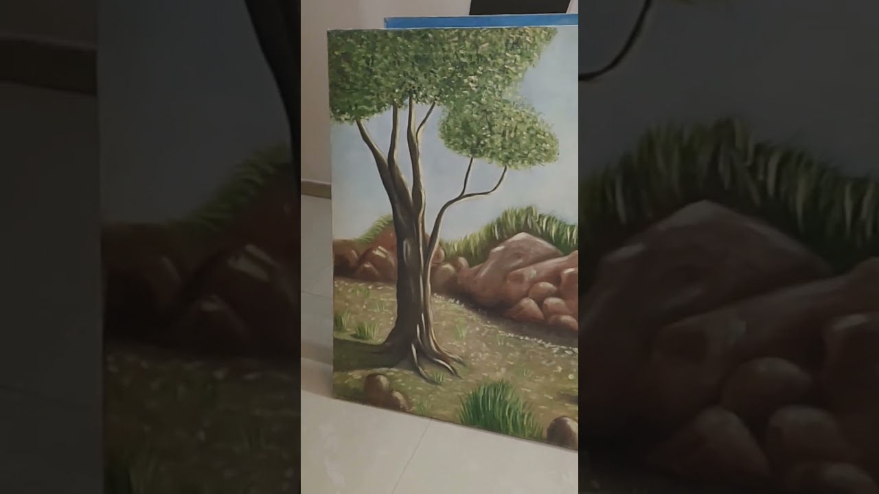 ✨Hidden Faces Oil Painting🖌️🎨#shorts