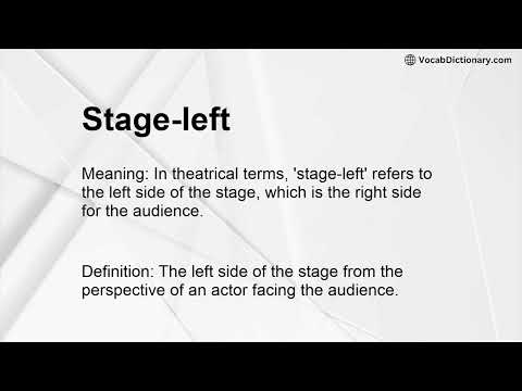 Stage-left Meaning