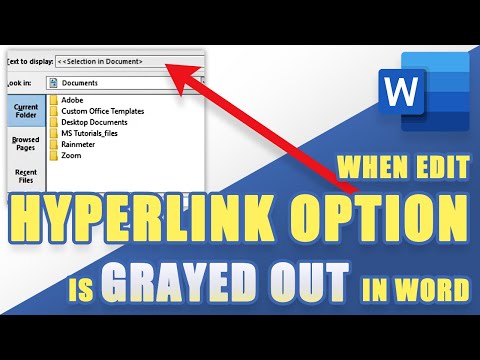 FIX: Edit Hyperlink (Text to Display) Option is Grayed Out in WORD (Outlook, etc.)