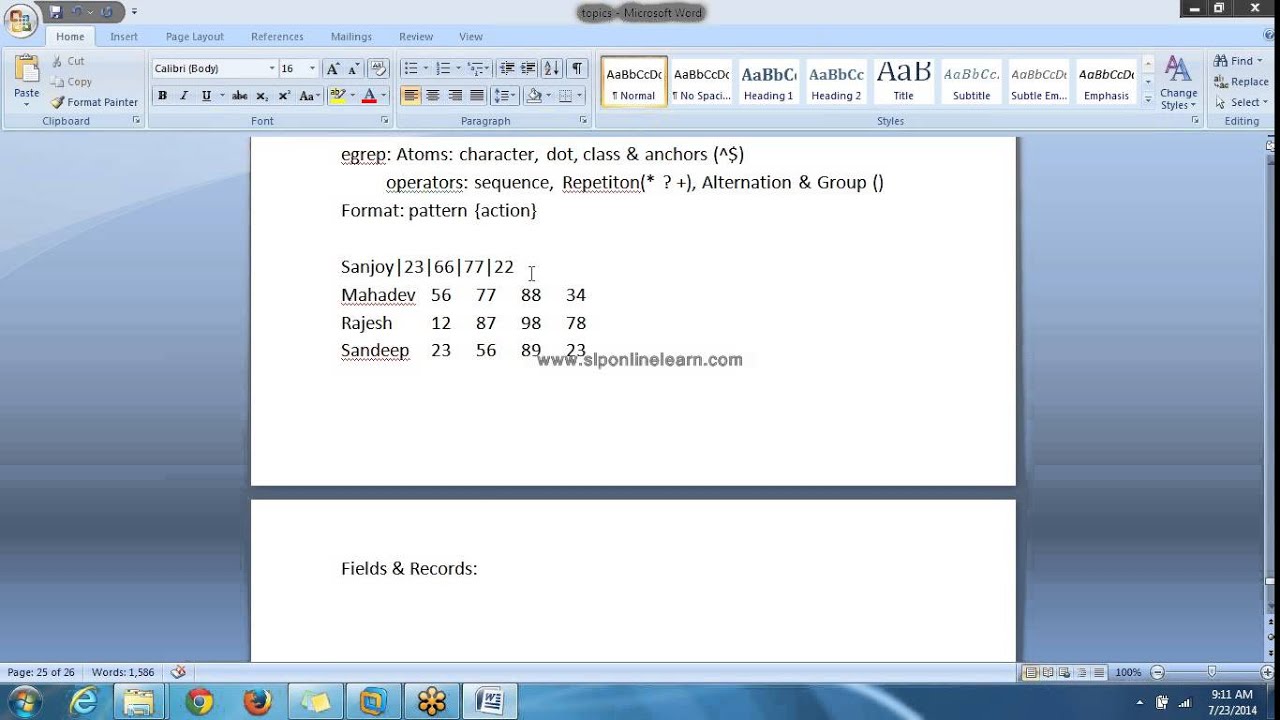Unix and Shell Programming Chapter   12 AWK   PART 1
