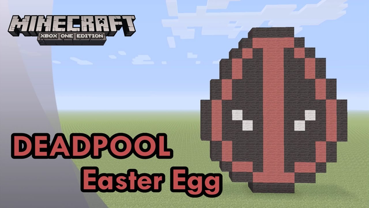 Minecraft: Pixel Art Tutorial and Showcase: DEADPOOL Easter Egg